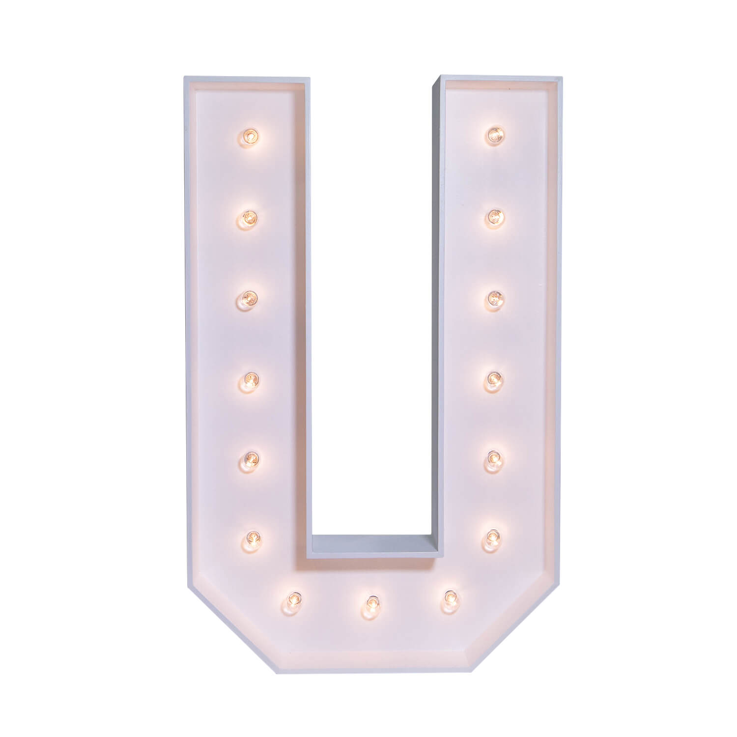 Wood Marquee - BOLD Font - Letter U - 4ft Tall