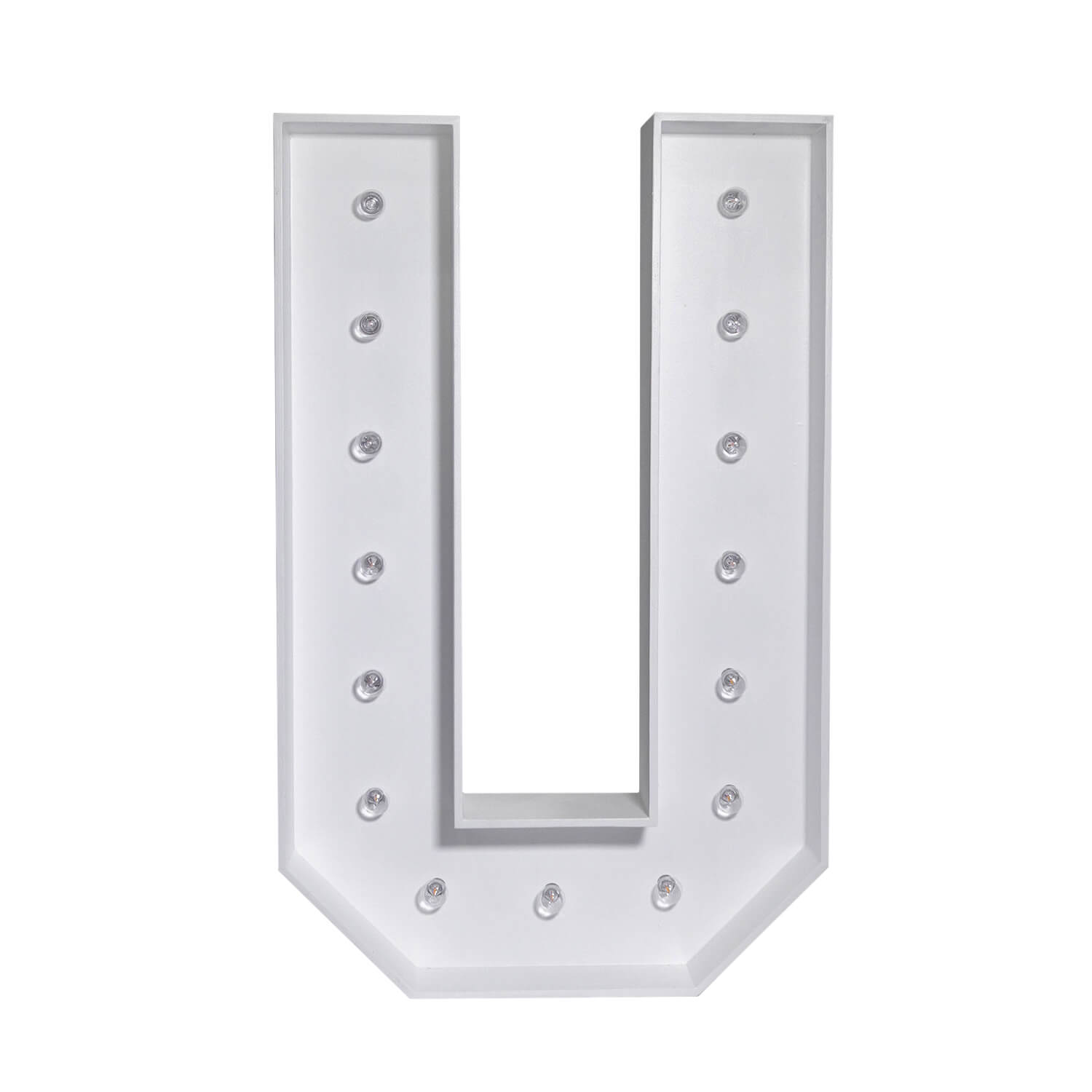 Wood Marquee - BOLD Font - Letter U - 4ft Tall