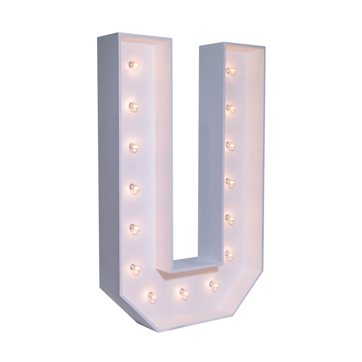Wood Marquee - BOLD Font - Letter U - 4ft Tall