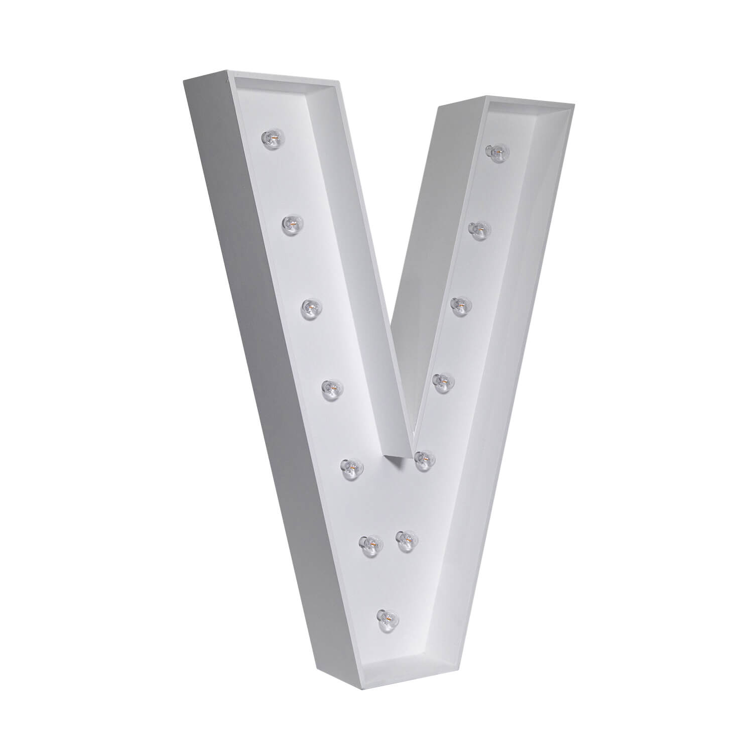 Wood Marquee - BOLD Font - Letter V - 4ft Tall