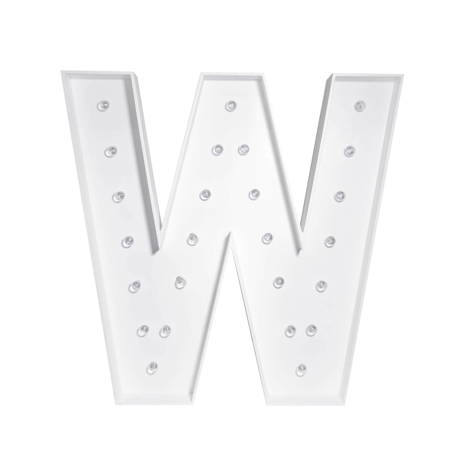 Wood Marquee - BOLD Font - Letter W - 4ft Tall