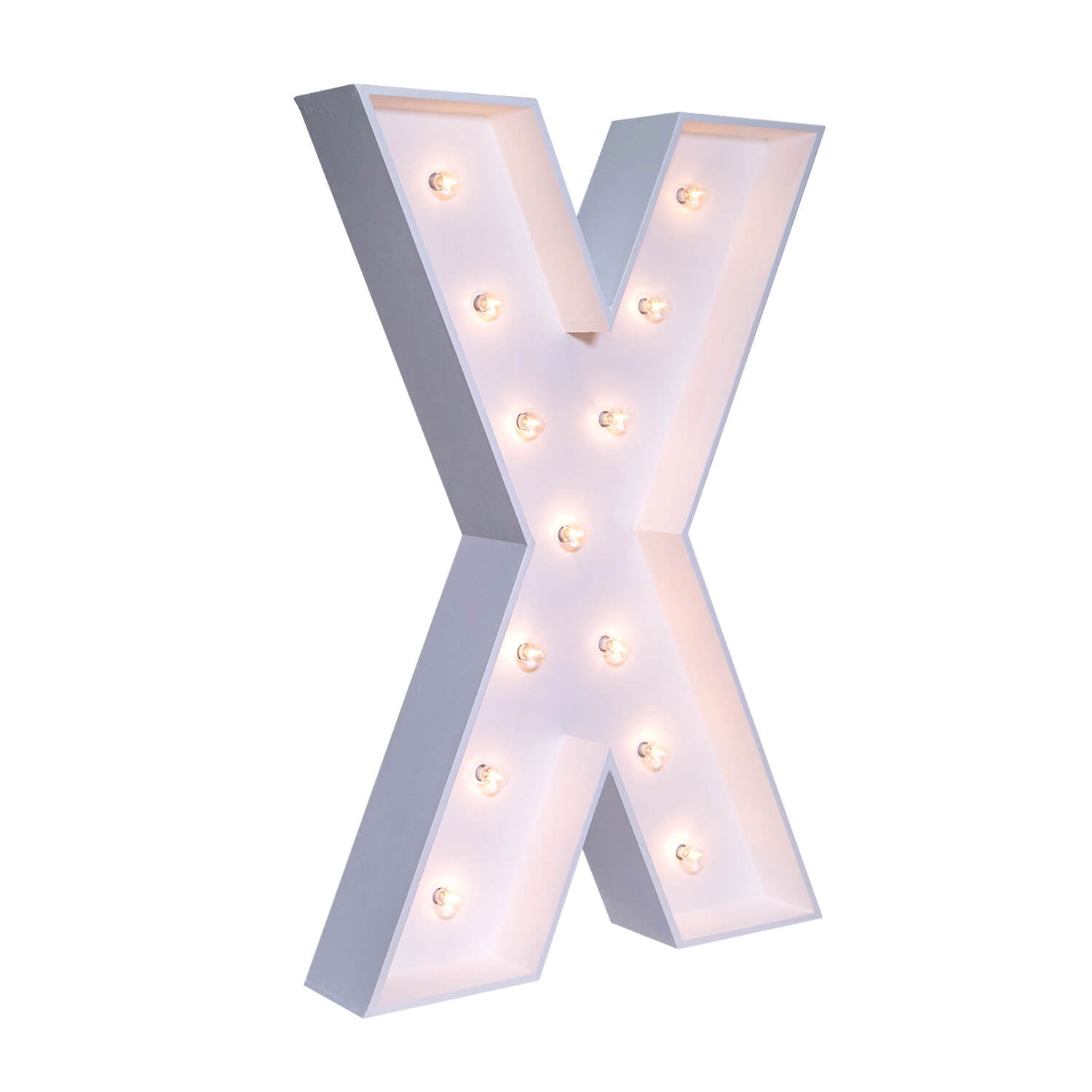 Wood Marquee - BOLD Font - Letter X - 4ft Tall