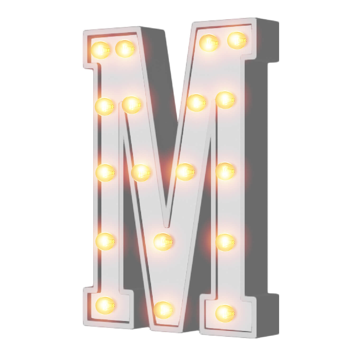 Wood Marquee Letter M