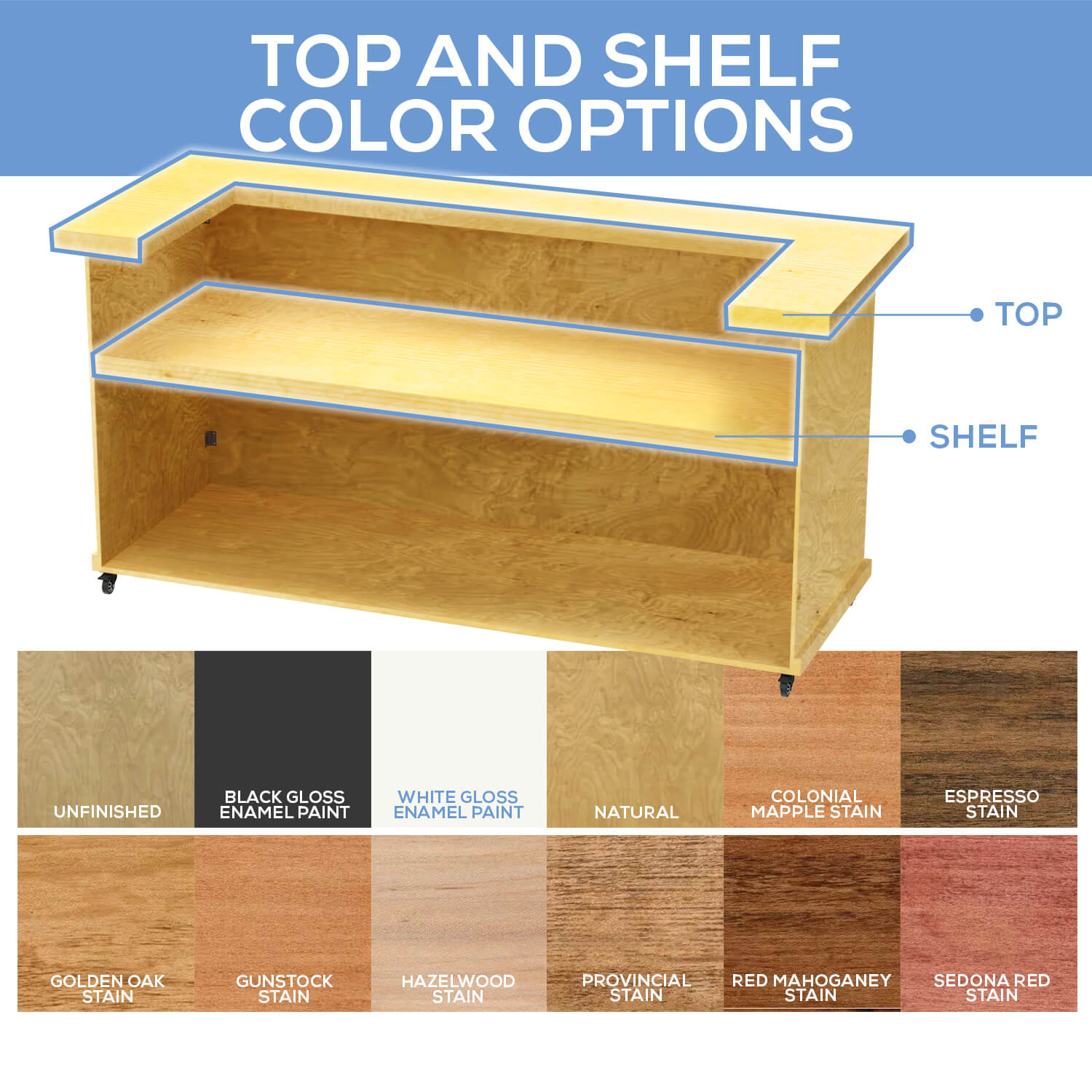 Collapsible U Shape Top with Base - Choose your Size!