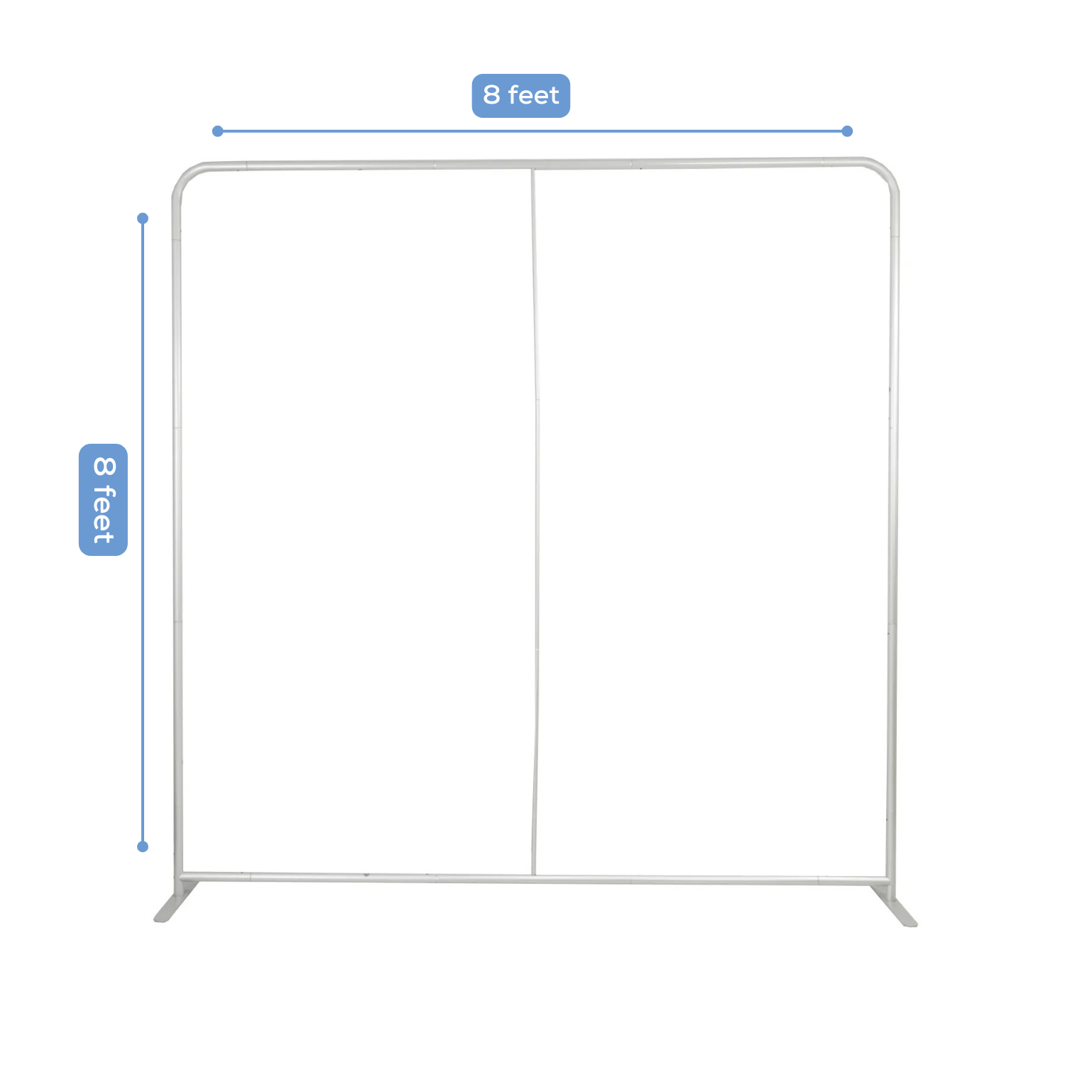 8ft W x 8ft H – Aluminum Pillowcase Backdrop Stand with Rounded Corners ...