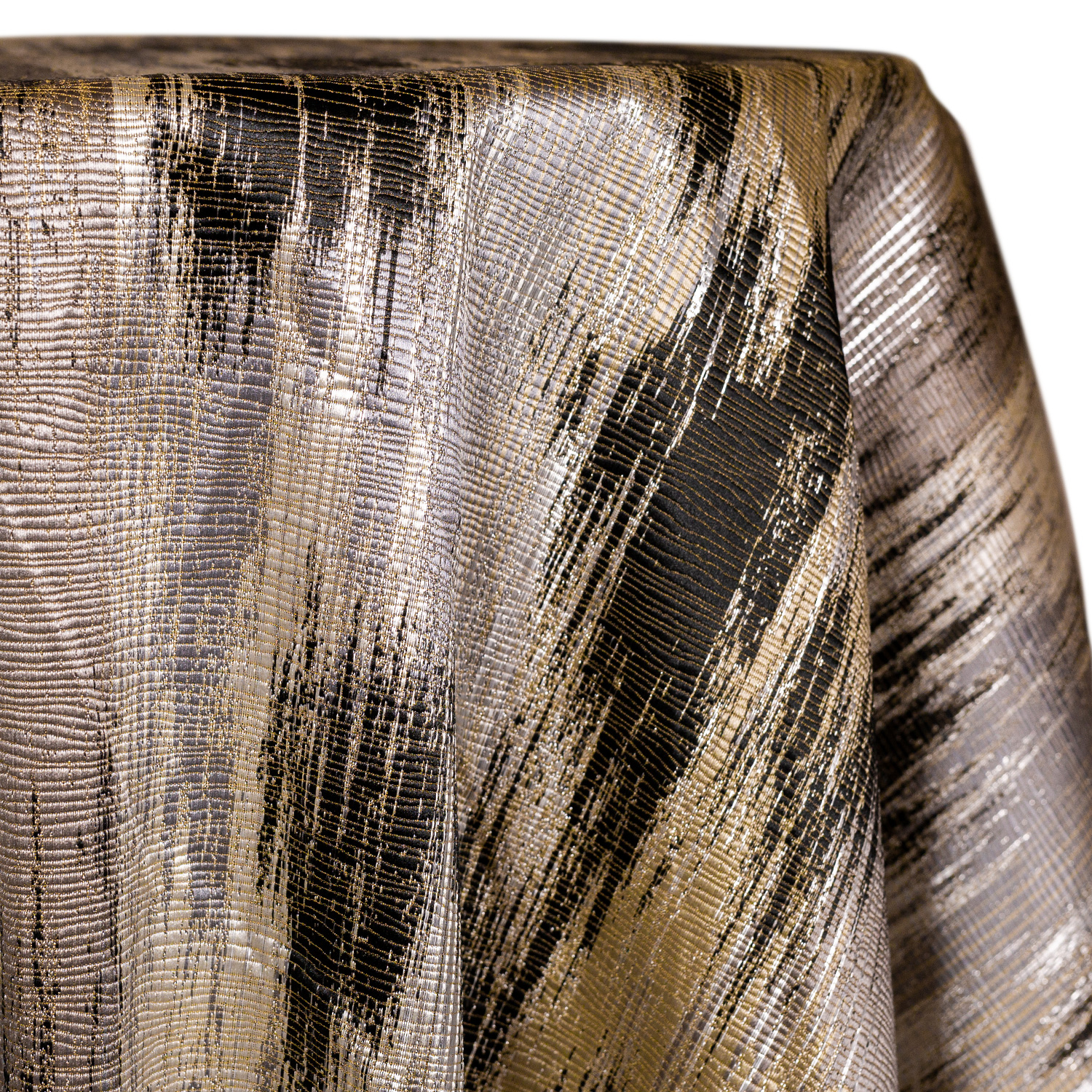 Black/Silver - Oak Forest Designer Tablecloths - Many Size Options