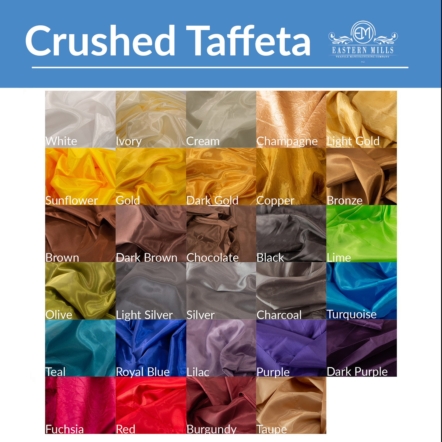Taffeta Fabric Swatch Book - All Taffeta Products