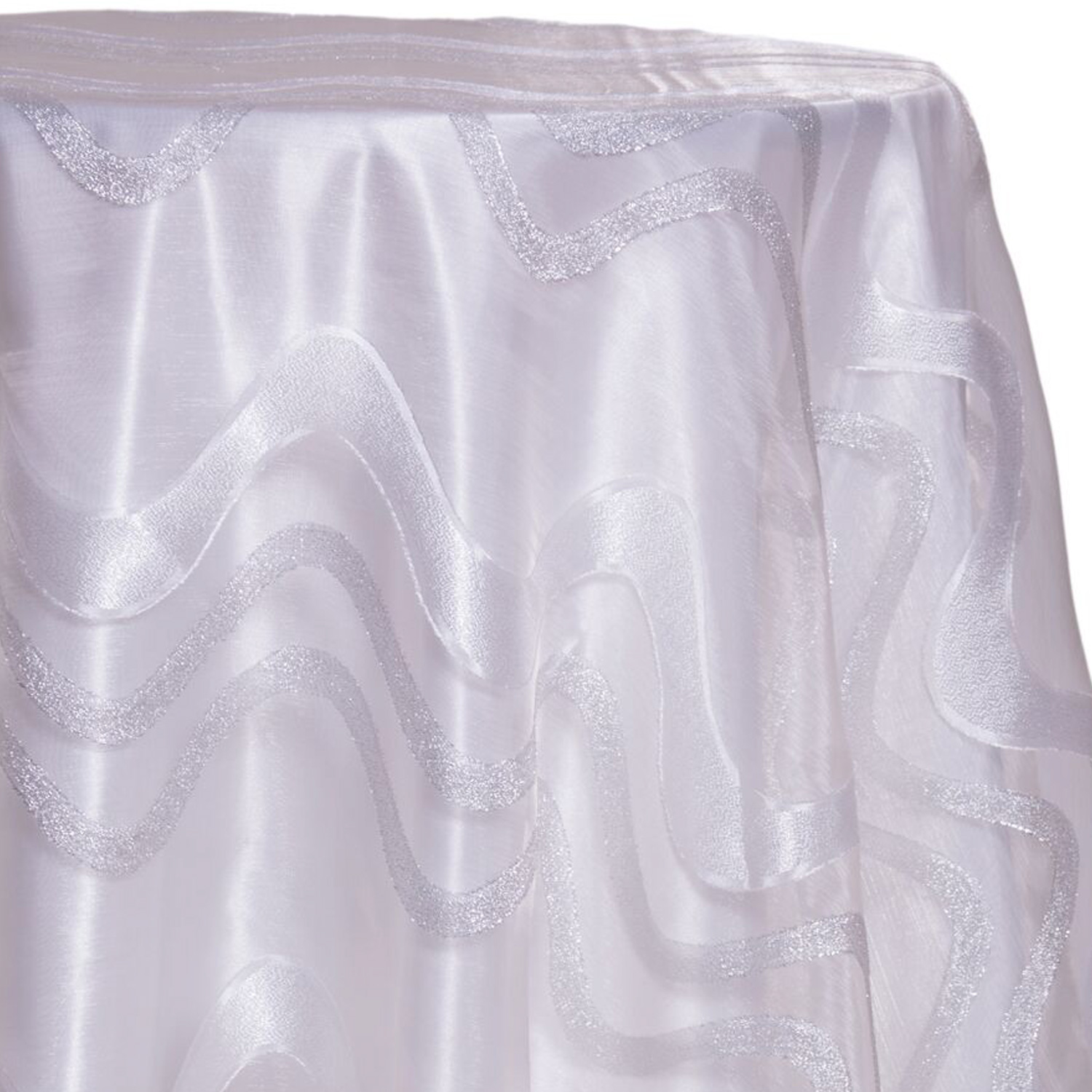 Ice - Modern Metallic Sheer Tablecloth - Many Size Options