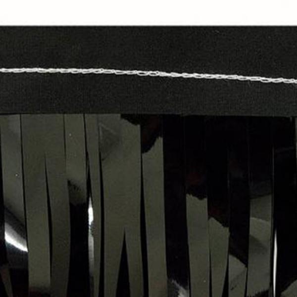 Black - Metallic Fringe Curtain