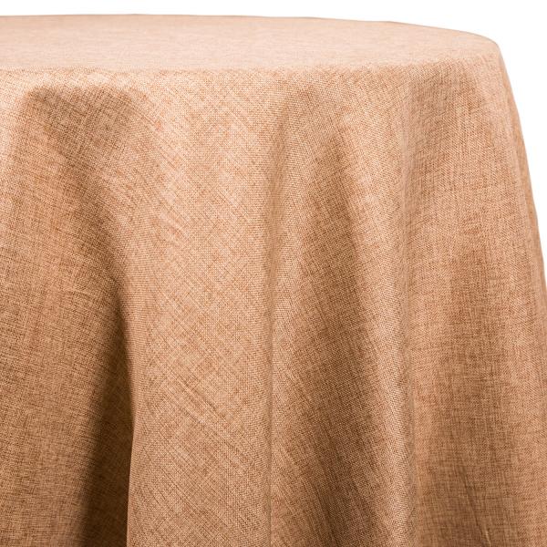 Burlap - Designer Fiesta Linen Broad Tablecloth - Many Size Options