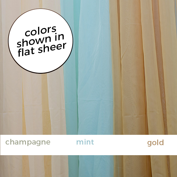 40ft 4-Panel Sheer Fabric Ceiling Draping in Assorted Colors