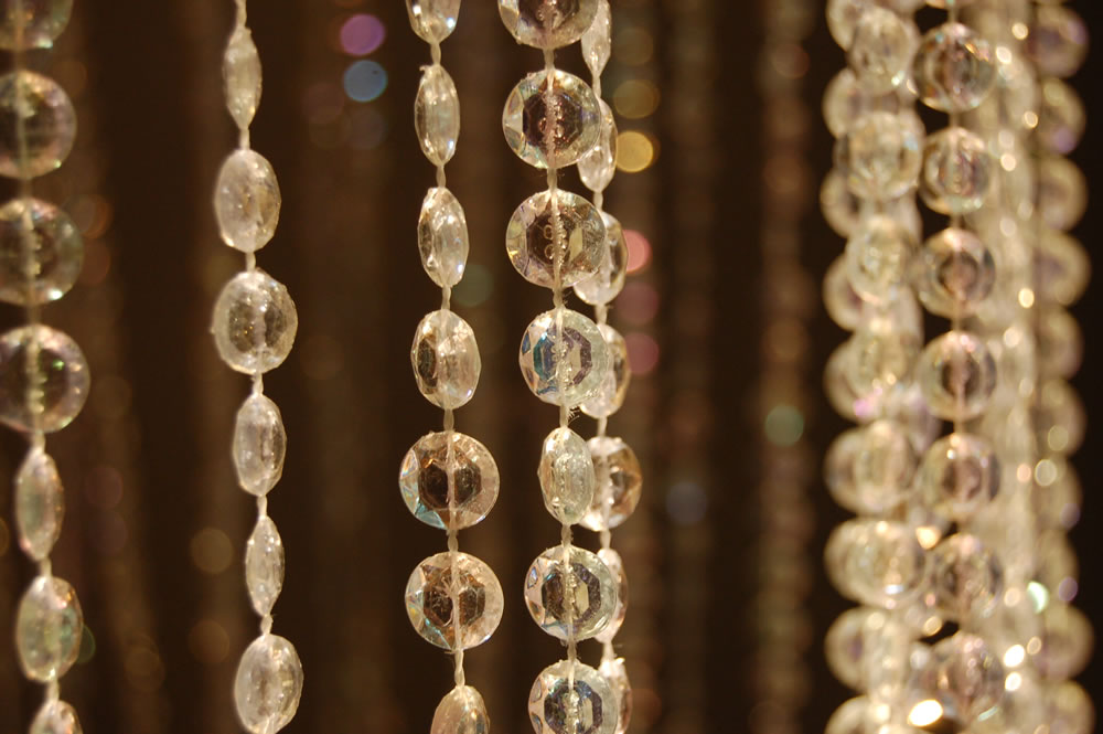 9ft Square Iridescent Crystal Column - STUNNING!