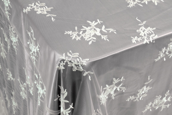 Rectangular Ivory Lace Overlay - 120 x 54