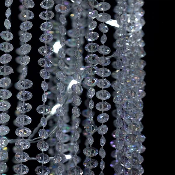 Hanging Circle LED Light Strands - 8 W x 4ft L - Great for Chandeliers!