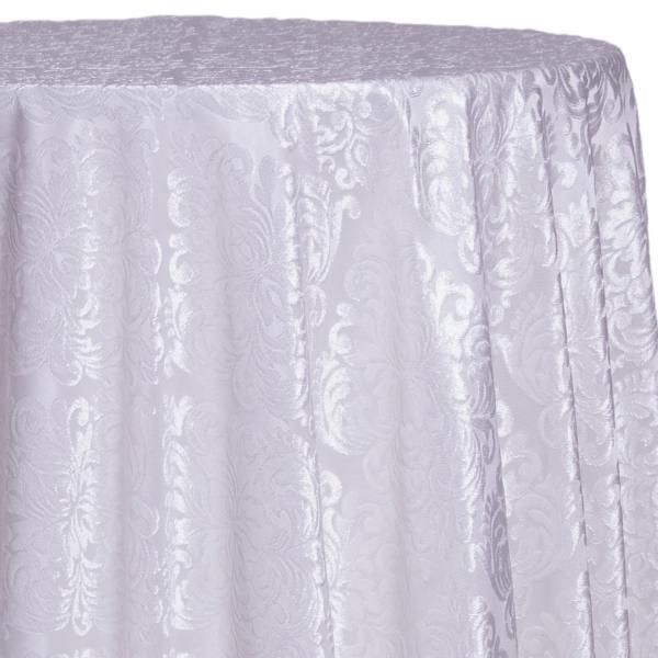Ivory - Damask Contemporary Velvet & Sheer Overlay - Many Size Options