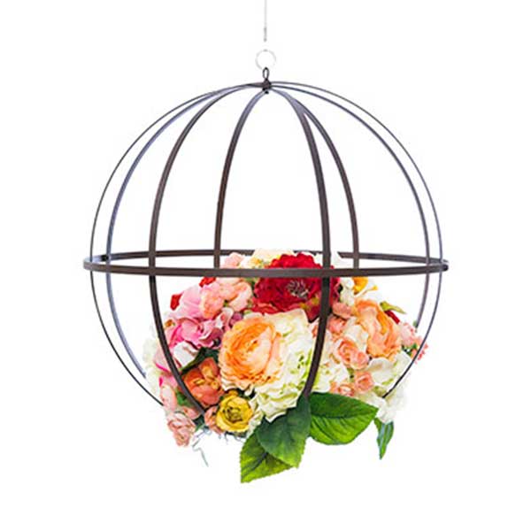 Wrought Iron Table Centerpiece | Iron Sphere Decor