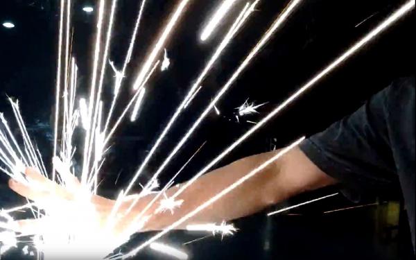 EddyLight Pro Cool Sparkler Machine - Shoots Flame-less Sparks up to 16ft!