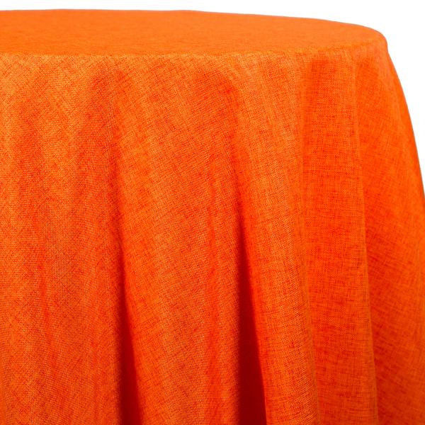 Tangerine - Designer Fiesta Linen Broad Tablecloth - Many Size Options