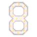 Wood Marquee Number 8